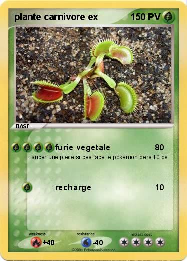 Pokémon plante carnivore ex - furie vegetale - Ma carte Pokémon