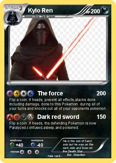 Pokémon Kylo Ren 298 298 - The force - My Pokemon Card