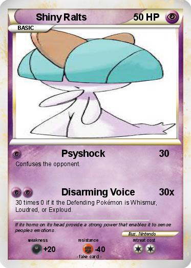 Pokémon Shiny Ralts - Psyshock - My Pokemon Card