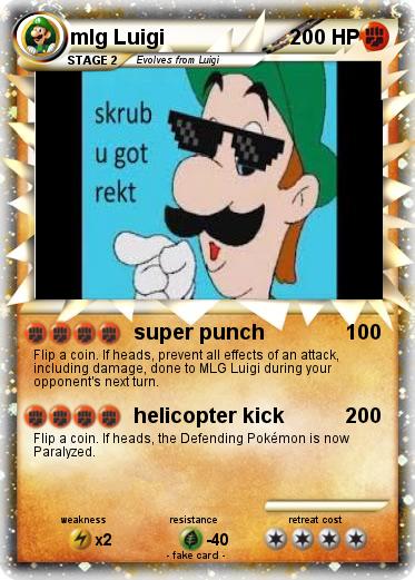 Pokémon mlg Luigi - super punch - My Pokemon Card