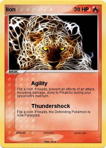 Pokémon lion 1068 1068 - Agility - My Pokemon Card