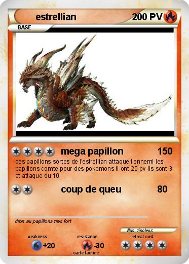 Pokémon estrellian - mega papillon - Ma carte Pokémon