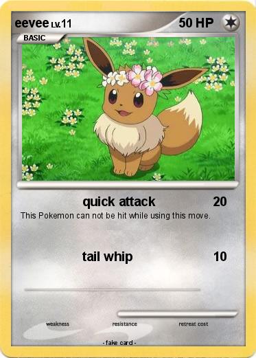 Pokémon eevee 2433 2433 - quick attack - My Pokemon Card