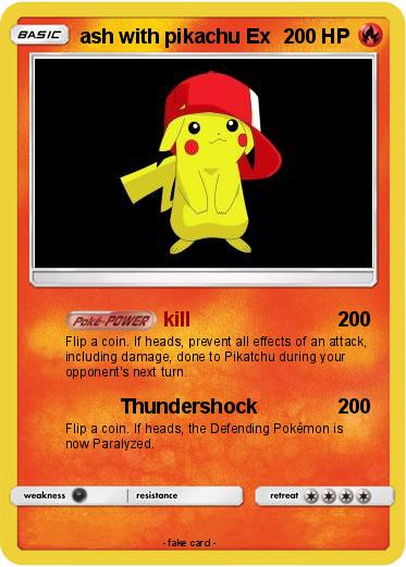 Pokémon ash with pikachu Ex - kill - My Pokemon Card