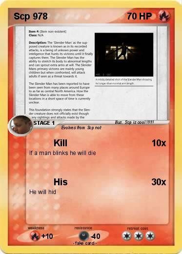 Pokémon Scp 978 978 - Kill - My Pokemon Card