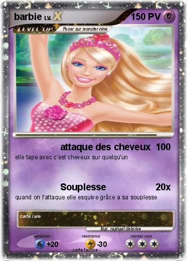 Pokémon barbie 278 278 - attaque des cheveux - Ma carte Pokémon