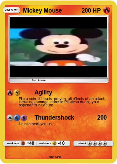 Pokémon Mickey Mouse 357 357 - Agility - My Pokemon Card