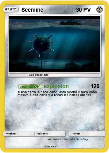 Pokémon Seemine - explosion - Mi carta pokémon