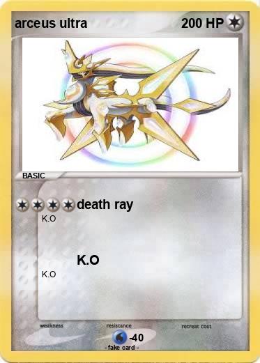Pokémon arceus ultra 6 6 - death ray - My Pokemon Card