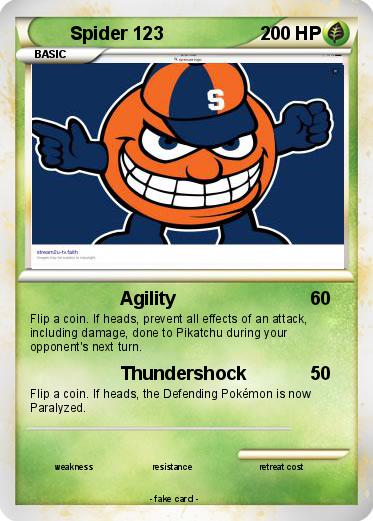 Pokémon Spider 123 123 - Agility - My Pokemon Card