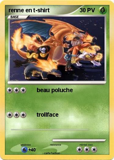 Pokémon renne en t shirt - beau poluche - Ma carte Pokémon