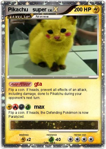 Pokémon Pikachu super - gta - My Pokemon Card