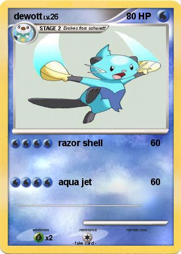 Pokémon dewott 363 363 - razor shell - My Pokemon Card