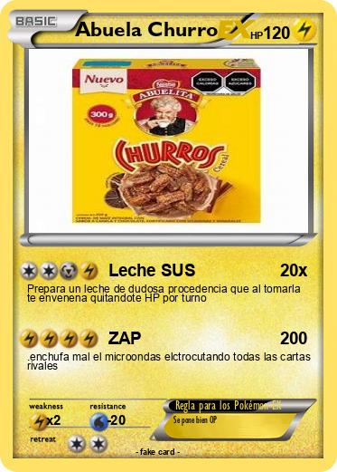 Pokémon Abuela Churro - Leche SUS - Mi carta pokémon