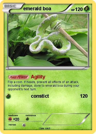 Pokémon emerald boa - Agility - My Pokemon Card