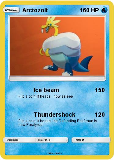Pokémon Arctozolt - Ice beam - My Pokemon Card