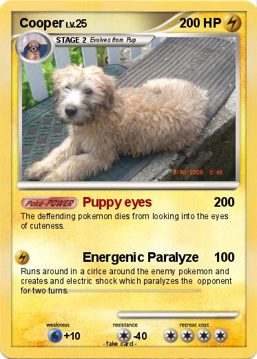 Pokémon Cooper 158 158 - Puppy eyes - My Pokemon Card