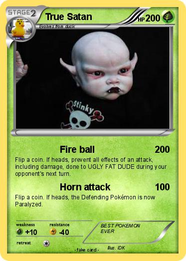 Pokémon True Satan - Fire ball - My Pokemon Card