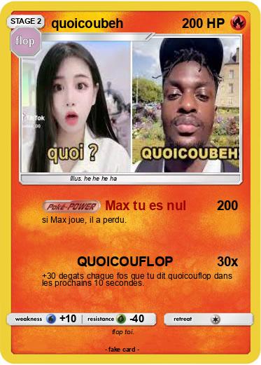 Pokémon quoicoubeh 2 2 - Max tu es nul - My Pokemon Card