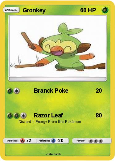 Pokémon Gronkey 1 1 - Branck Poke - My Pokemon Card
