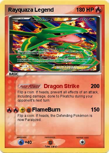 Pokémon Rayquaza Legend 7 7 - Dragon Strike - My Pokemon Card