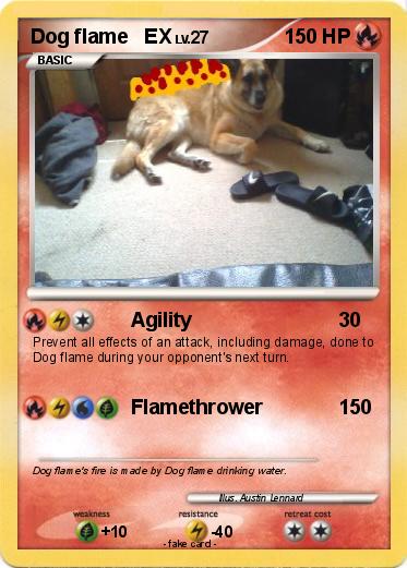 Pokémon Dog flame EX - Agility - My Pokemon Card