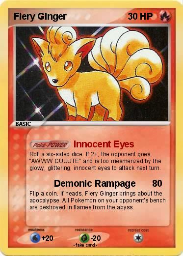 Pokémon Fiery Ginger - Innocent Eyes - My Pokemon Card