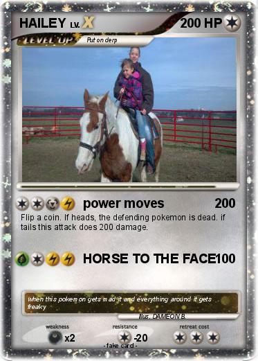 Pokémon HAILEY 72 72 - power moves - My Pokemon Card