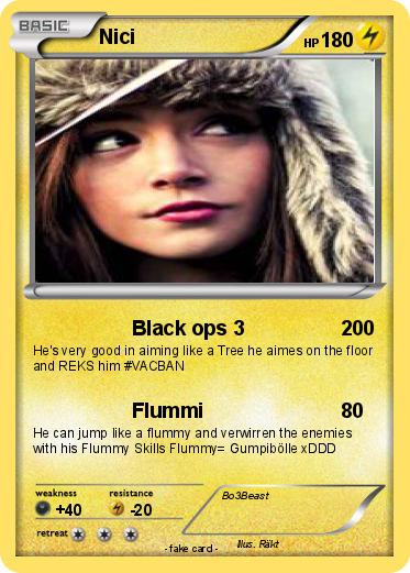 Pokémon Nici 1 1 - Black ops 3 - My Pokemon Card