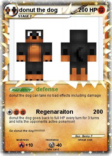 Pokémon donut the dog - defense - My Pokemon Card