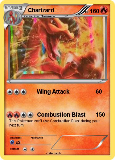 Pokémon Charizard 8340 8340 - Wing Attack - My Pokemon Card