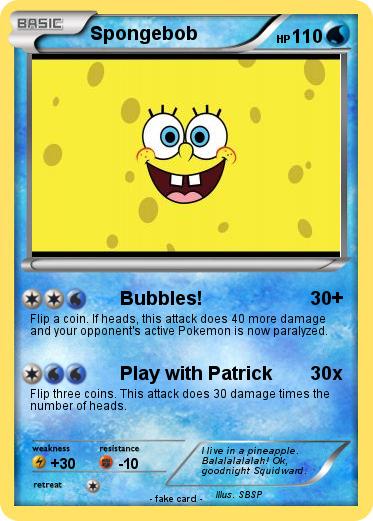 Pokémon Spongebob 3116 3116 - Bubbles! - My Pokemon Card