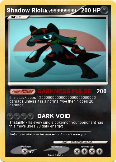 Pokémon Shadow Riolu 4 4 - DARKNESS PULSE - My Pokemon Card