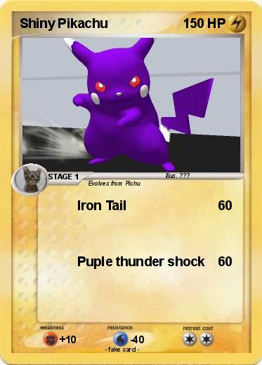 Pokémon Shiny Pikachu 3 3 - Iron Tail - My Pokemon Card