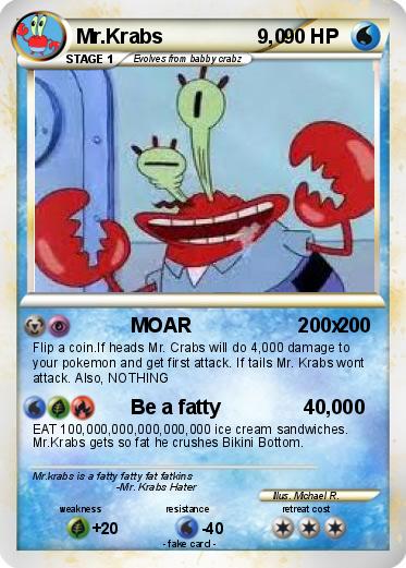 Pokémon Mr Krabs 9 9 - MOAR 200x - My Pokemon Card