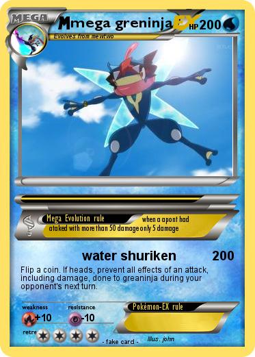 Pokémon mega greninja 78 78 - water shuriken - My Pokemon Card