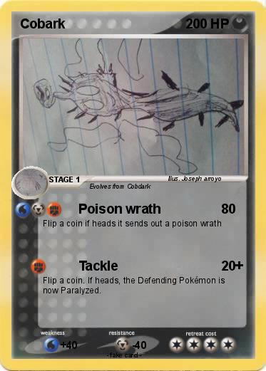 Pokémon Cobark - Poison wrath - My Pokemon Card