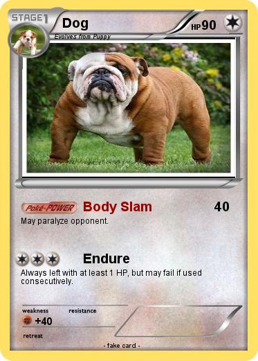 Pokémon Dog 1499 1499 - Body Slam - My Pokemon Card
