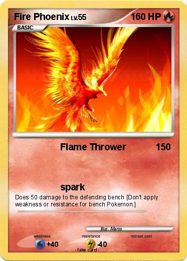 Pokémon Fire Phoenix 21 21 - Flame Thrower - My Pokemon Card