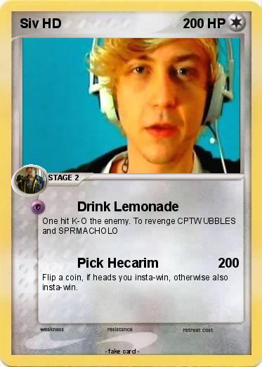 Pokémon Siv HD - Drink Lemonade - My Pokemon Card