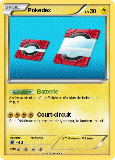 Pokémon Pokedex 52 52 - Batterie - Ma carte Pokémon