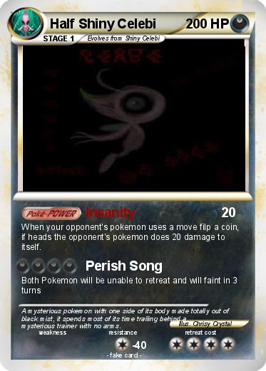 Pokémon Half Shiny Celebi 1 1 - Insanity - My Pokemon Card