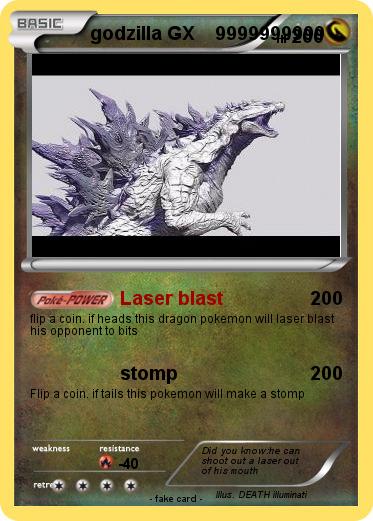 Pokémon godzilla GX 9999999999 9999999999 - Laser blast - My Pokemon Card