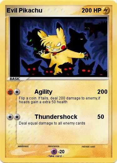 Pokémon Evil Pikachu 291 291 - Agility - My Pokemon Card