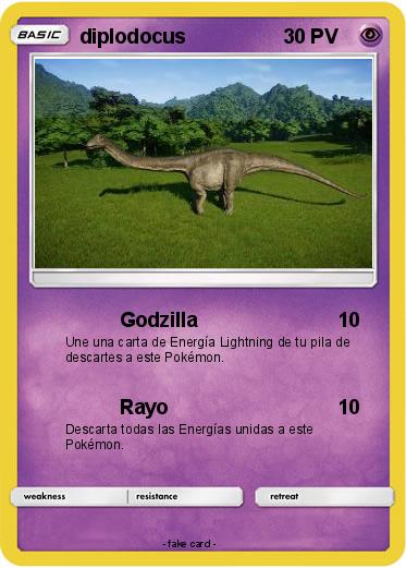 Pokémon diplodocus 44 44 - Godzilla - Mi carta pokémon