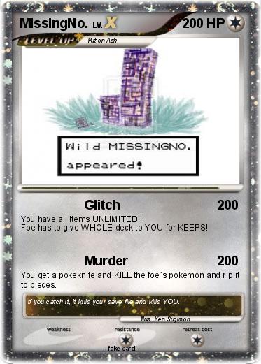 Pokémon MissingNo 917 917 - Glitch - My Pokemon Card