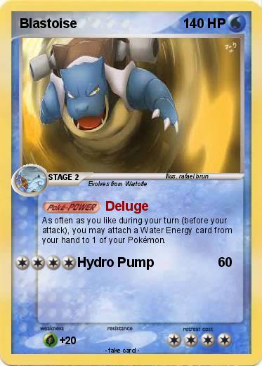 Pokémon Blastoise 1243 1243 - Deluge - My Pokemon Card