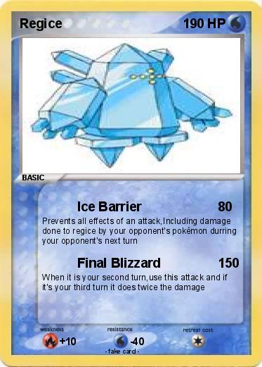 Pokémon Regice 282 282 - Ice Barrier - My Pokemon Card