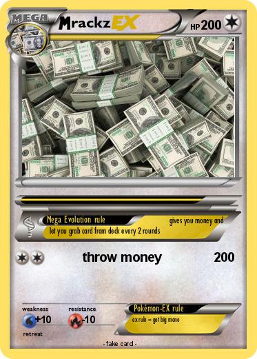 Pokémon rackz - throw money - My Pokemon Card