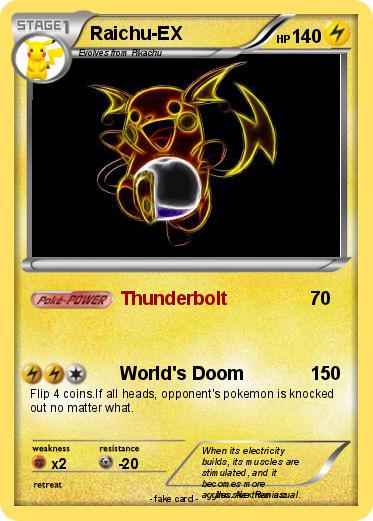 Pokémon Raichu EX 142 142 - Thunderbolt - My Pokemon Card